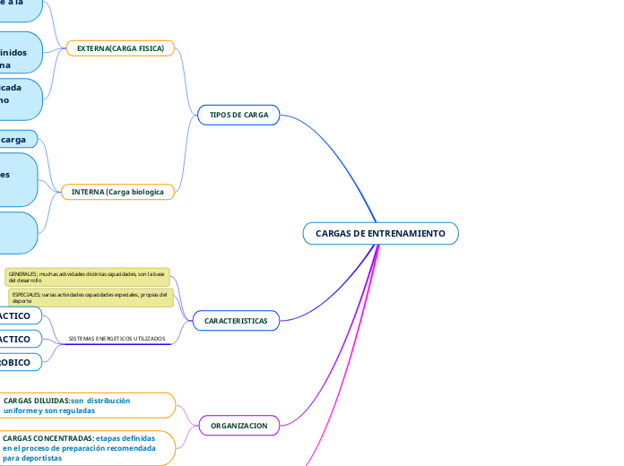 CARGAS DE ENTRENAMIENTO - Mind Map